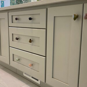 Knobs Stone Knobs Cabinet Knobs Turquoise Magnesite Crackle | Etsy