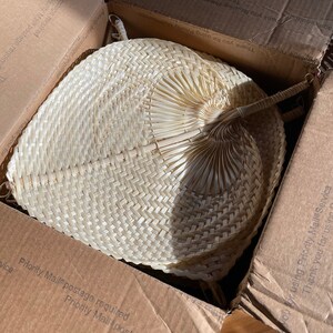 Large Raffia Fans Set of 4 large 1112 Wide Wedding Fan, Palm Leaf Fan ...