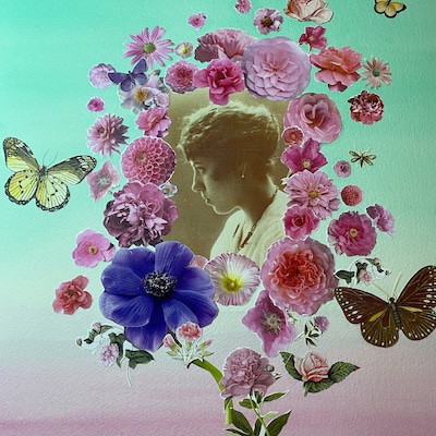 Pink Flowers Digital Collage Sheet Jpg and Png - Etsy