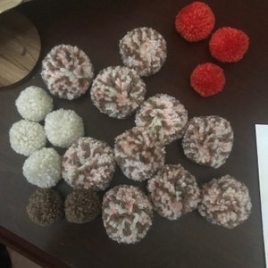 Floral Pom Pom Keychain Two Sizes Customizable Bulk Pom - Etsy