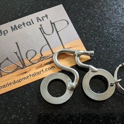 Runner Key Ring, Key Ring, Welded Runner Art, Key Chain, Running Gift ...