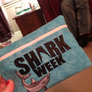 Tampon & Maxi Pad Holder SHARK WEEK Zippered Fabric Purse | Etsy