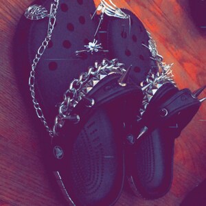 GOTH CROCS//PUNK Crocs// Custom Crocs - Etsy
