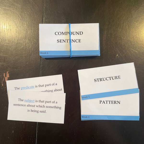 English Grammar Memory Work Cards, CYCLE 1 - Etsy