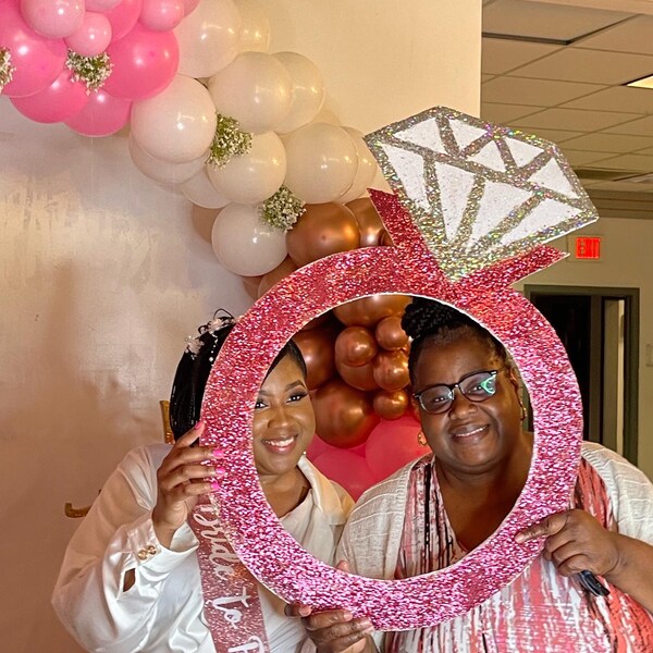 Engagement Ring Photo Prop, Bachelorette Party Photo Prop, Diamond Ring ...