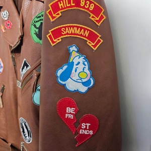 Fuzzy Worm on a String Patches Iron on Embroidered Patches - Etsy