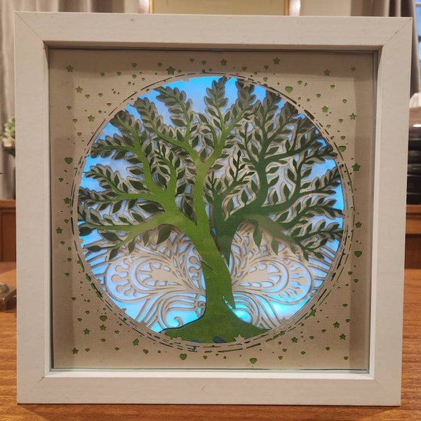 3D Tree of Life SVG | Layered Shadow Box SVG | Mandala Cricut & Laser ...