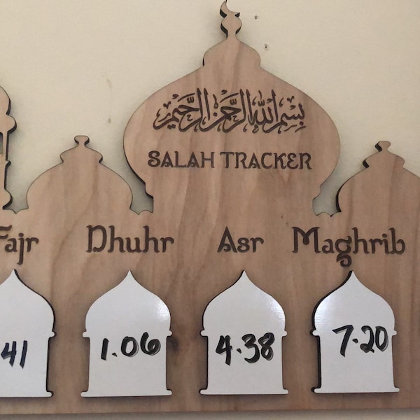 Custom Prayer Tracker, Salah Tracker, Ramadan Decor, Prayer Times ...