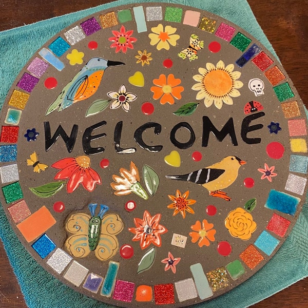 Handmade Ceramic Topiary Tree Mosaic Tiles, Decorative Tiles, Craft ...