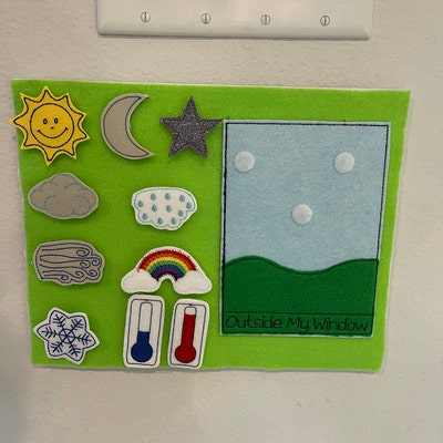 Embroidered Felt Weather Board - Etsy