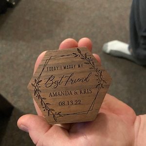 Wedding Engagement Proposal Ring Box Small Custom Engraved | Etsy
