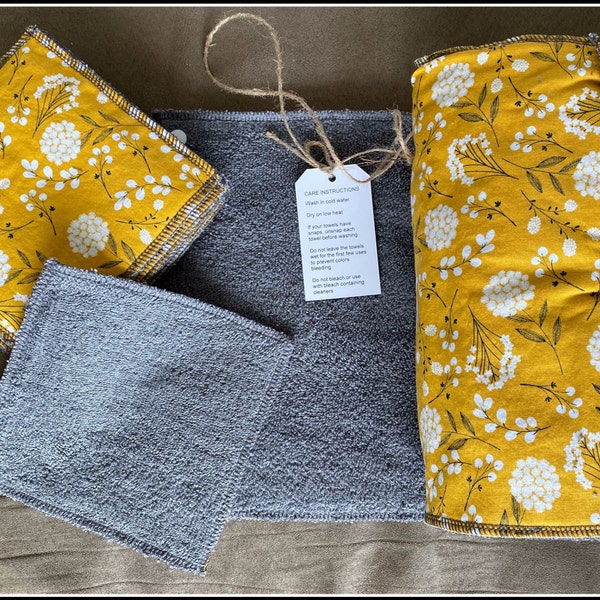 Un Reusable Paper Less Towels - WOODLAND COTTON //reusable Paper Towels ...
