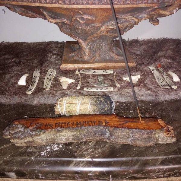 Norse Pagan Heathen Altar Incense Burner Blessings of Home and Hearth ...