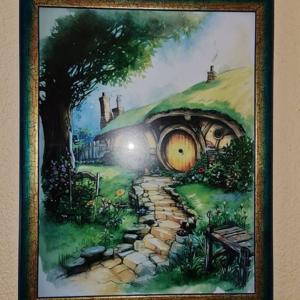 The Shire - Inside Bilbo Baggins Home - Stunning Watercolor Print of ...