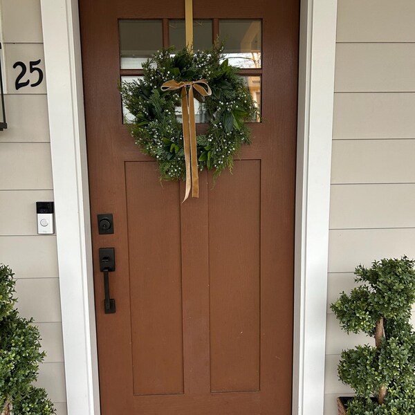 Rust Brown Fall Foliage Wreath for Front Door, XL Fall Wreath With ...