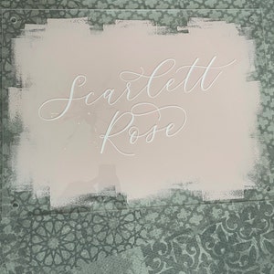 Baby Girl Name Script Custom Nursery Decor Painted Back - Etsy