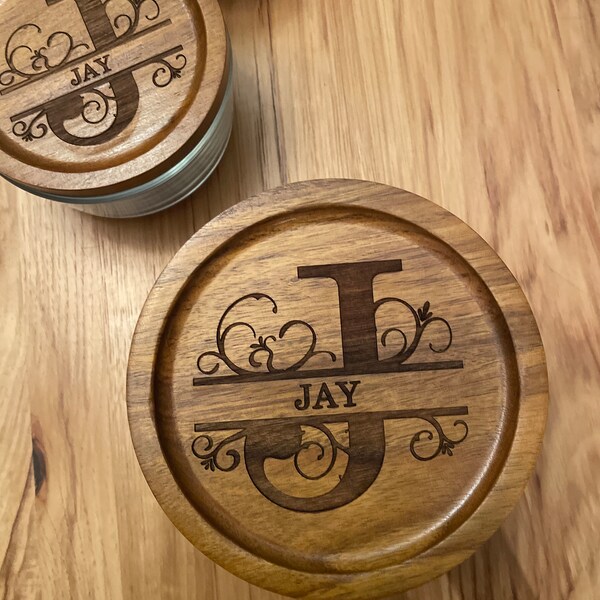Personalized Glass Food Storage Container • Custom Engraved Wooden Lids ...