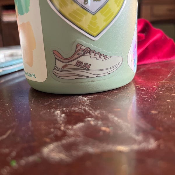 Mini Running Shoe Sticker | Beige Running Shoe Sticker | off White ...