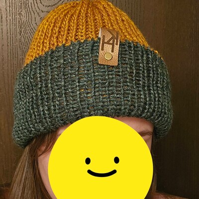 Men's Reversible Knit Beanie double Layer Hat, Fall or Winter Knitwear, Gift for Him, Winter Hat ...