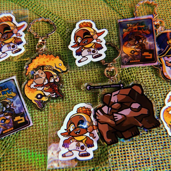 Pearl, Marina, Agent 8, & Acht - Acrylic Holographic Star Keychain ...