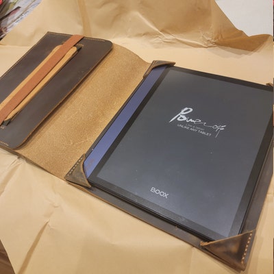 Personalized Distressed Leather Onyx Boox Note Nova 3 Tablet Case , All ...