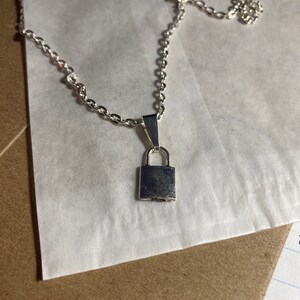 Padlock Silver Necklace & Pendent | Emo Goth Cool Fashion Rock Tattoo ...