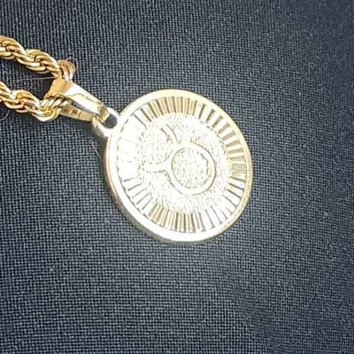 Gold Bubble Initial Necklace - Etsy