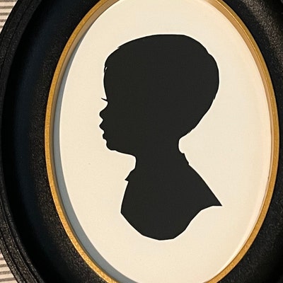 3 Copies One Subject Custom Silhouette Portrait 5x7 Inches - Etsy