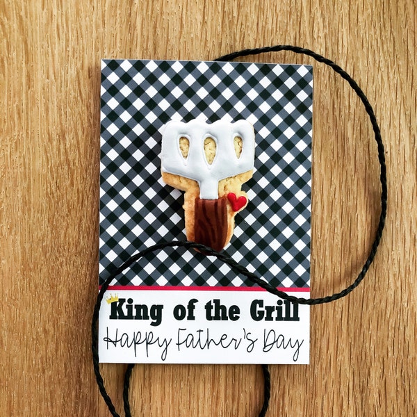 Father's Day Printable Mini Cookie Cards - 3.5" X 5"- King of the Grill ...