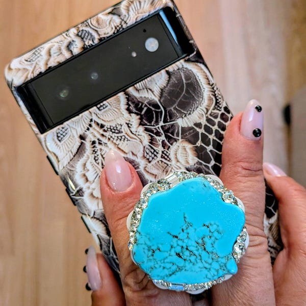 Custom Smokey Quartz Crystal, Amethyst & Pearl Phone Case, High End ...