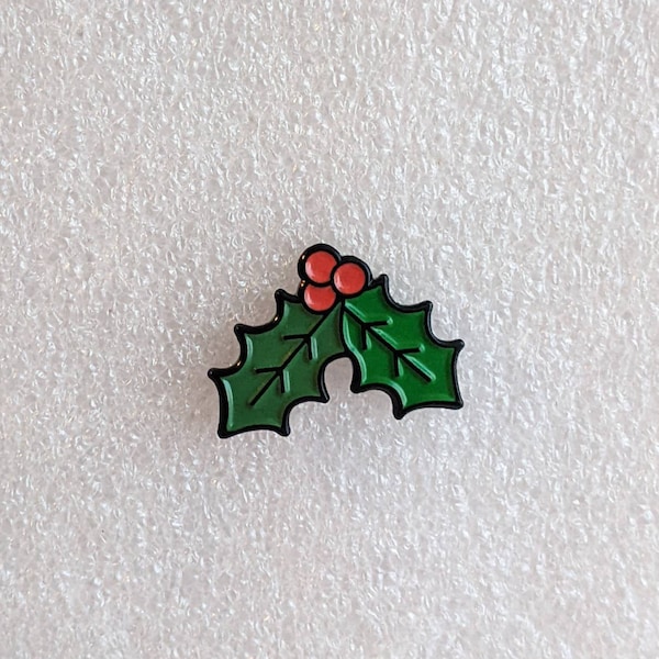 Holly Christmas Enamel Pin – Deck the Halls With This Festive Christmas ...