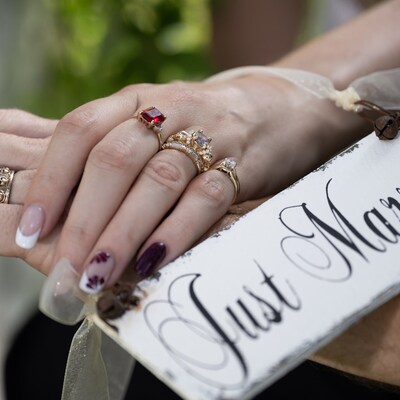 He Asked She Said Yes Signs We're Engaged Signs Engagement Signs ...