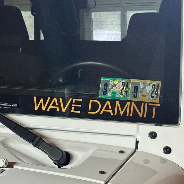 Wave Damnit Decal - Etsy