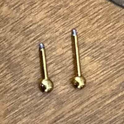 Surgical Steel 16g 8mm 3mm Balls SEPTUM RETAINER BAR, Tragus, Rook ...