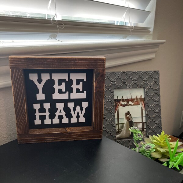 Yeehaw Western Cowboy Decor Sign - Country Rustic - Etsy