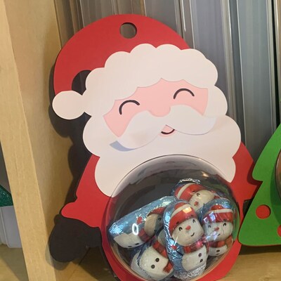 Santa Candy Dome Svg. Chocolate Holder Svg. Christmas Candy Holder ...