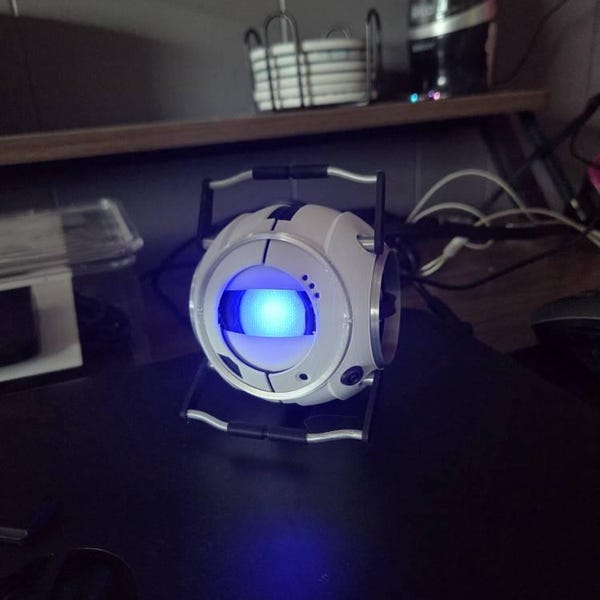 Portal Wheatley Figure – 3D Printed Model With LED Light – Moving ...