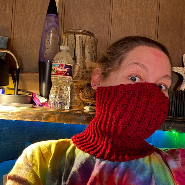 Half Balaclava Buff Ski Mask CROCHET PATTERN: Mens Neck & Face Warming ...