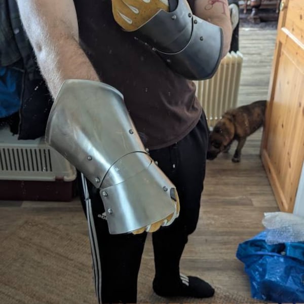 Hand Forged SCA Lion Head Shoulder Spaulder Pauldron Roman Gladiator ...