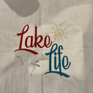 Lake Life Embroidery Design Sun Embroidery Design Anchor Embroidery ...