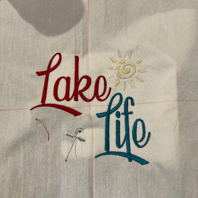 Lake Life Embroidery Design Sun Embroidery Design Anchor Embroidery ...