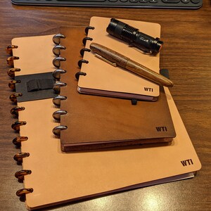 Leather Personalized Discbound Planner Cover - Etsy