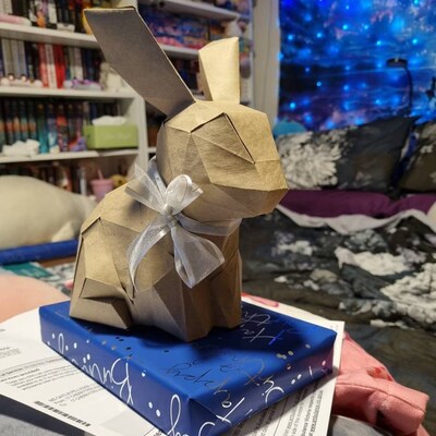 Rabbit Paper Model , Bunny Paper Model ,papercraft , DIY , Low Poly ...