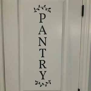 Vertical Curved Leaves Pantry Decal Kitchen Pantry Sticker Food Pantry ...
