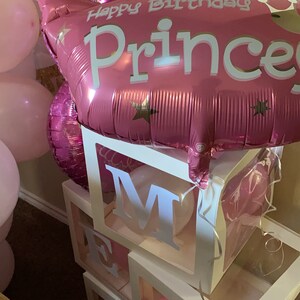 Customizable Baby Block Balloon Box With Letters Baby Shower - Etsy