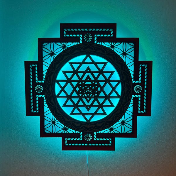 MANDALA LAMP SACRED Geometry, Eye-catching Mandala Wall Art With ...