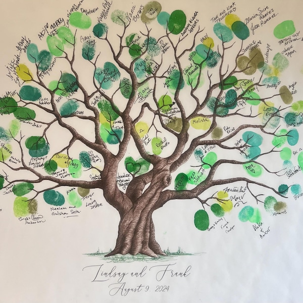 Olivia Instant Download Fingerprint Tree Wedding Decoration Birthday ...