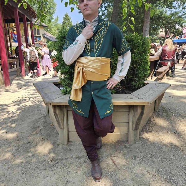 Elven Costume "high King". Elven Wedding Costume for Men. Elven Tunic ...