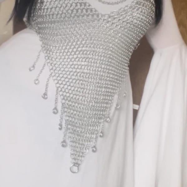 Chainmail Top Bra Metal Aluminum Butted 10mm Ring Chain Design Body ...