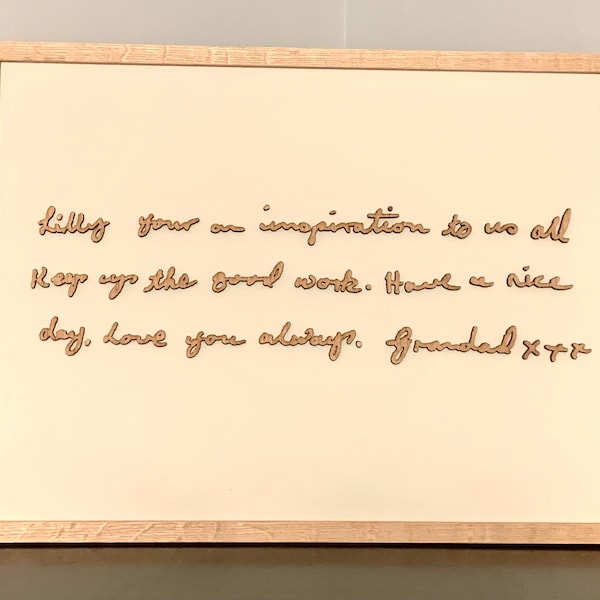 Bespoke Hand Writing Sign | Hand Written | Anniversary Gift | Birthday ...